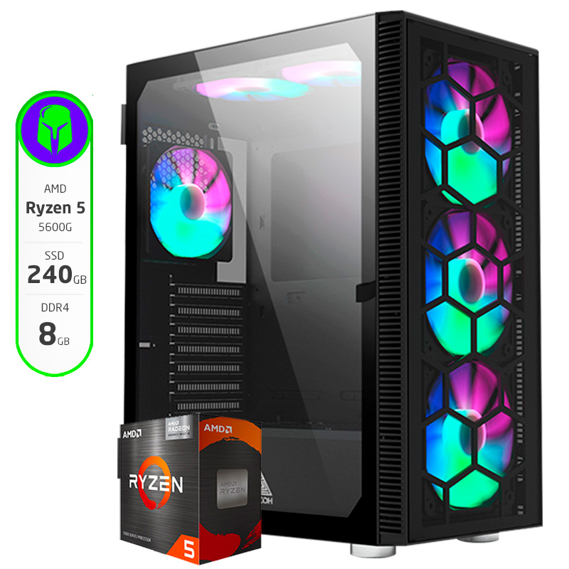 PC GAMER ARMADA COMPLETA AMD RYZEN 5 4600G 16GB SSD 240GB