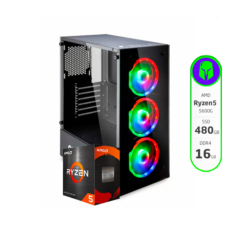 PC GAMER ARMADA COMPLETA AMD RYZEN 5 5600G 16GB 480GB SSD