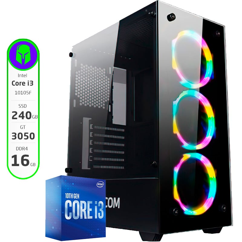 PC GAMER ARMADA COMPLETA INTEL I3 10105F 16GB 240GB SSD RTX 3050