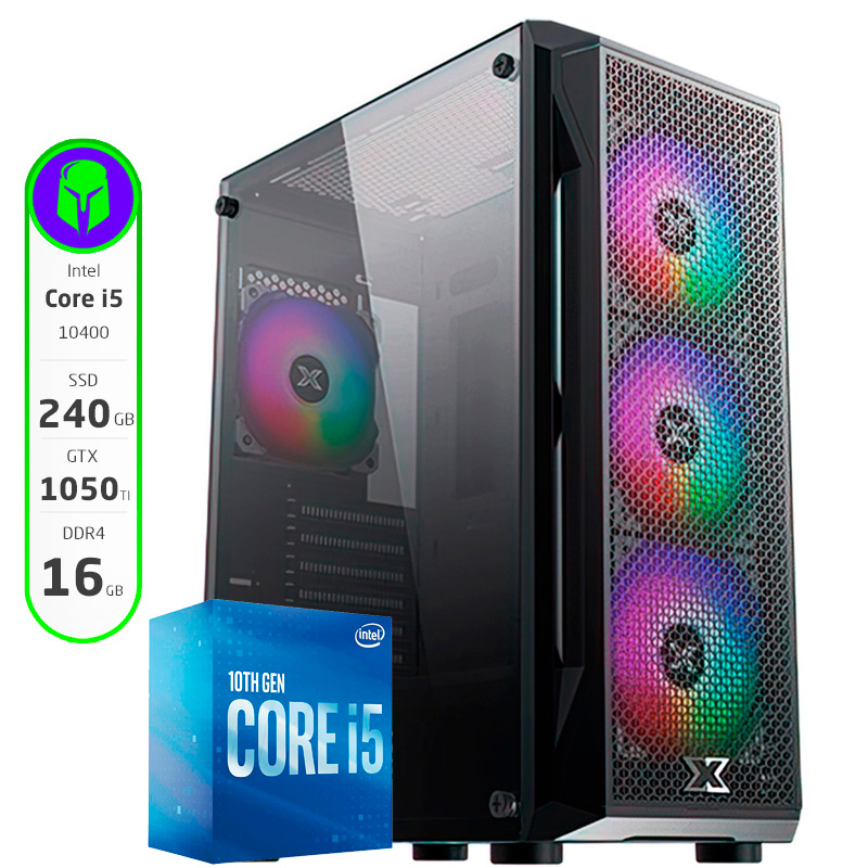 PC GAMER ARMADA INTEL I5-10400 16GB SSD 240GB GTX1050 TI