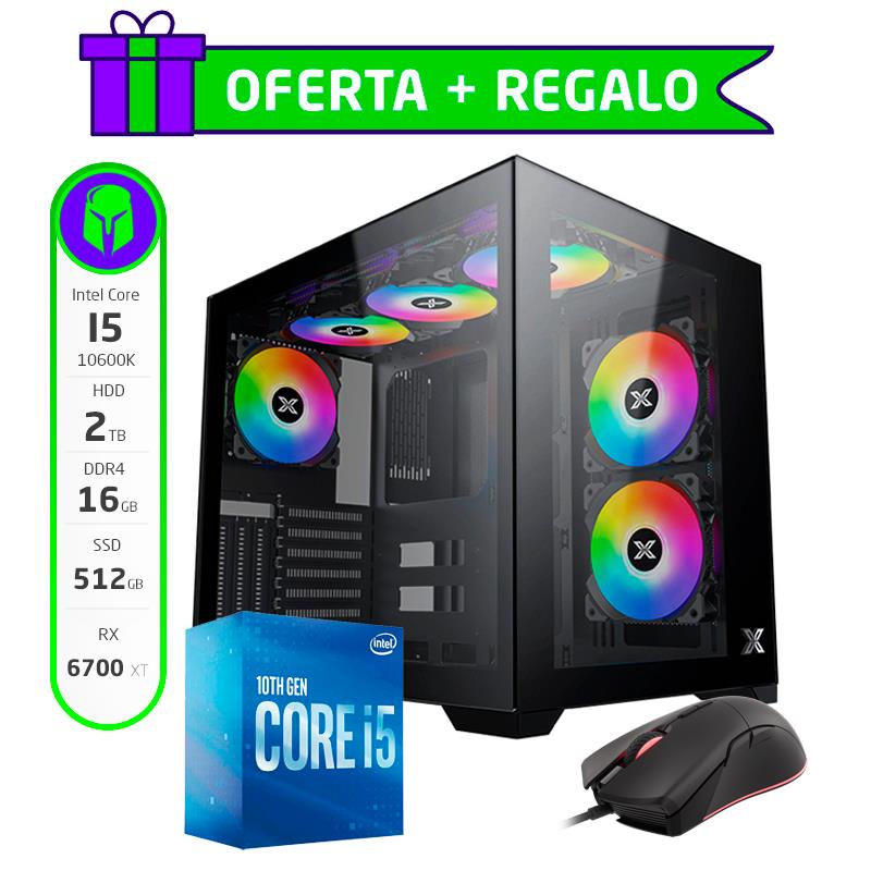 PC GAMER ARMADA COMPLETA INTEL I5 10600K 16GB SSD 512GB HDD 2TB RX 6700 ...