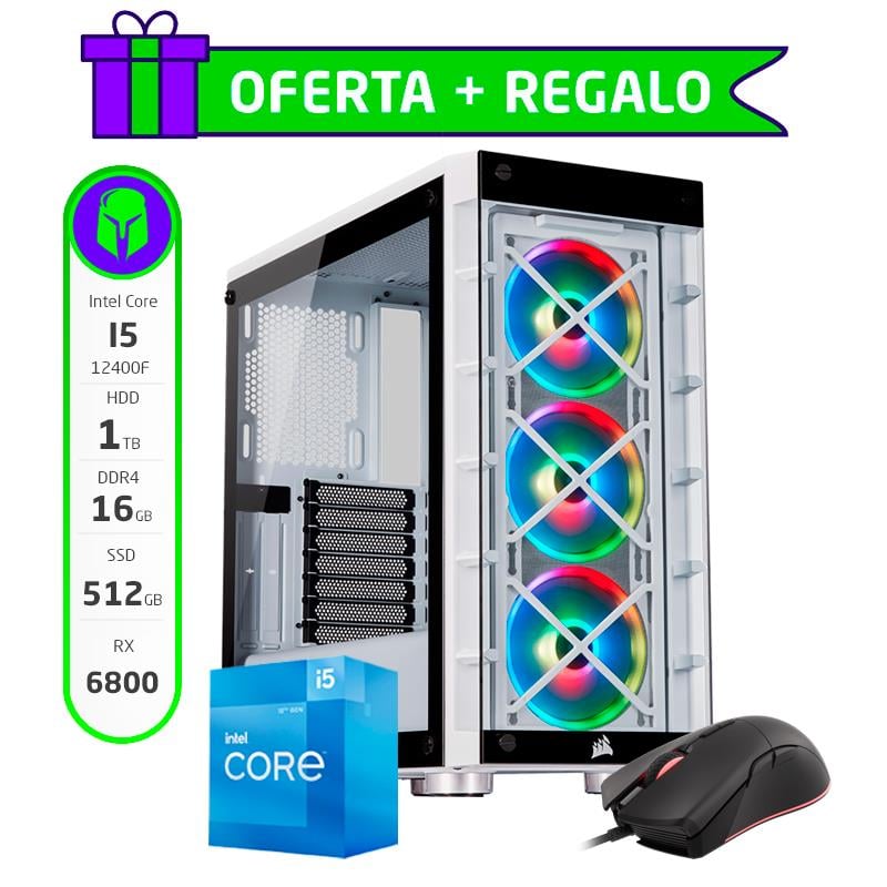 PC GAMER ARMADA COMPLETA INTEL I5 12400F 16GB SSD NVME 512GB HDD 1TB RX ...