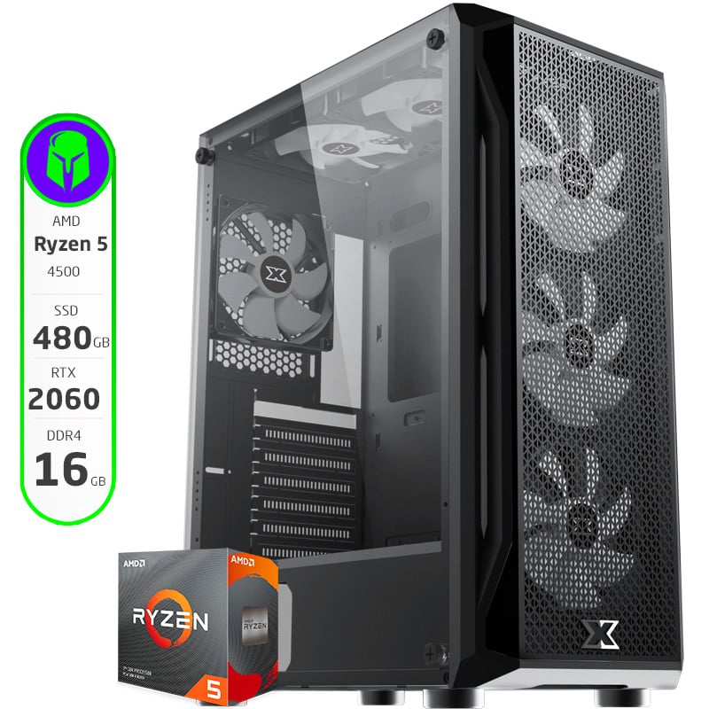 PC GAMER ARMADA COMPLETA AMD RYZEN 5 4500 16GB SSD 480 RTX 2060