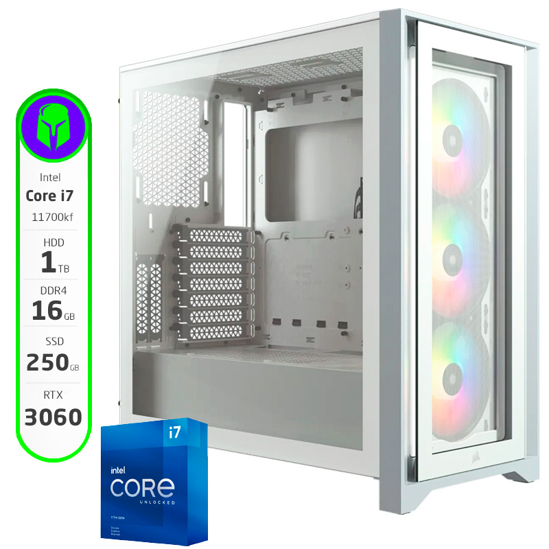 PC ARMADA COMPLETA INTEL I5 11700KF 16GB 250GB SSD 1TB HDD RTX 3060