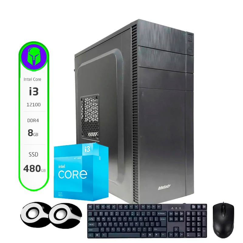 PC DE ESCRITORIO ARMADA COMPLETA INTEL I3 12100 8GB SSD 240GB