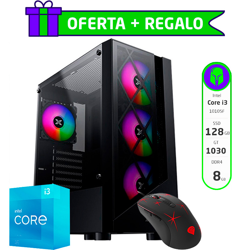 PC GAMER ARMADA COMPLETA INTEL I3 10105F 8GB SSD 120GB GT 1030 + MOUSE DE REGALO