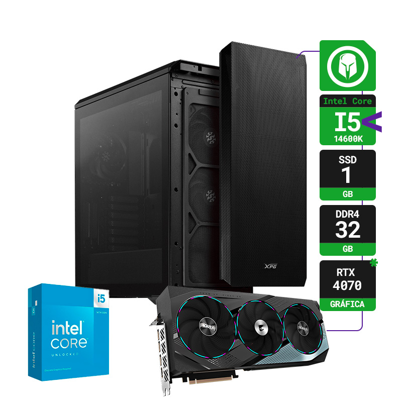 PC ARMADA COMPLETA INTEL I5-14600K SSD 1TB RAM 32GB 4070 AORUS MASTER